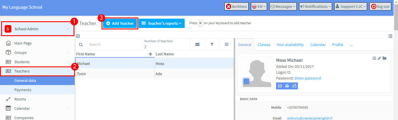 How To Create A Teacher SchoolMate Best System For Language Schools How To Create A Teacher SchoolMate Best System For Language Schools