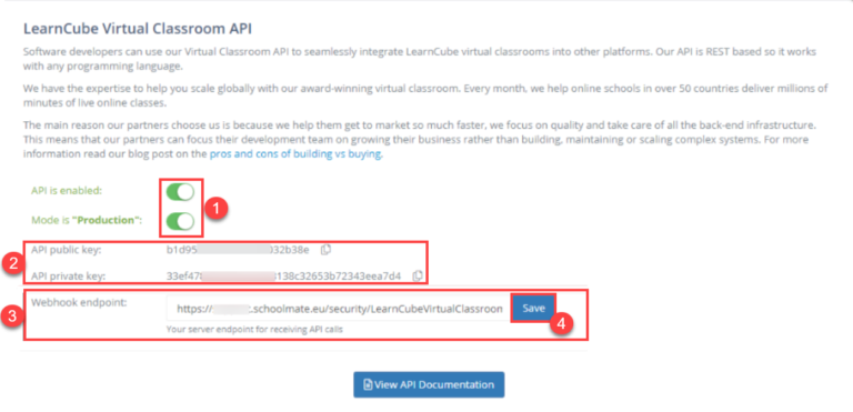 SchoolMate Language School System | link with LearnCube