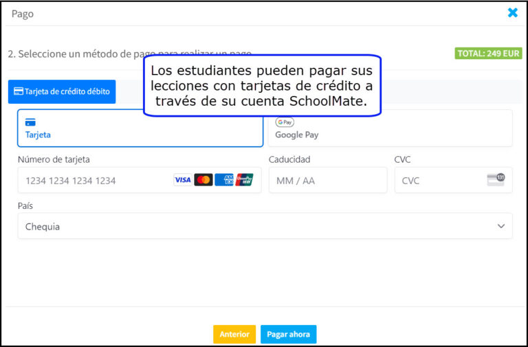 Sistema de gestión de la escuela de idiomas | SchoolMate